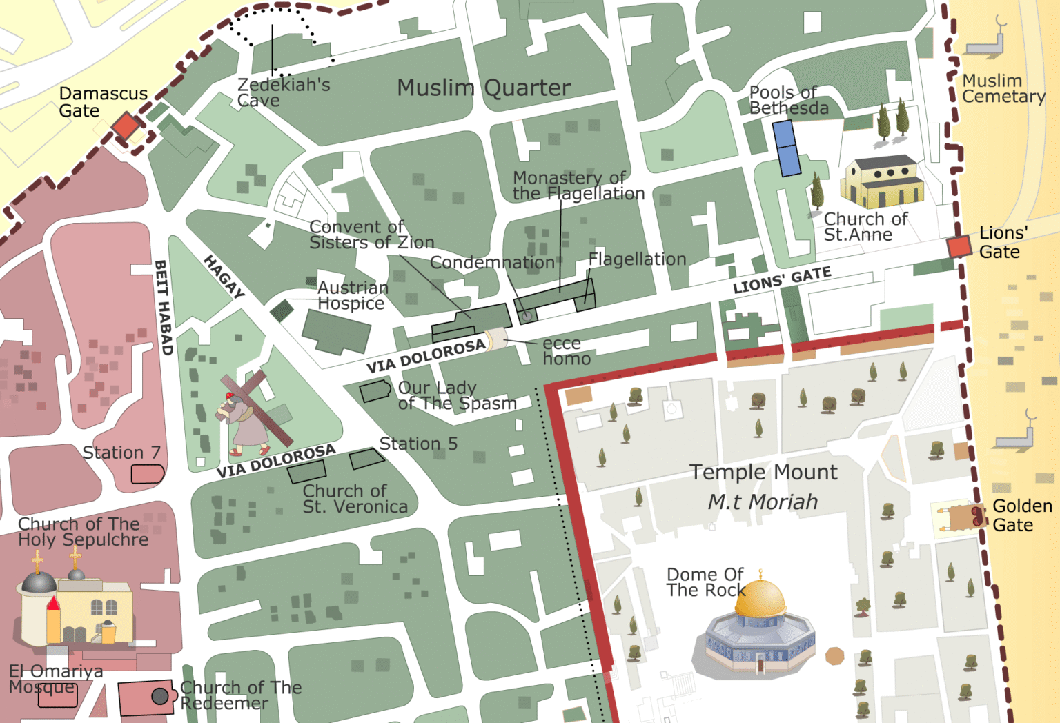 Map of Jerusalem - Eye on Israel